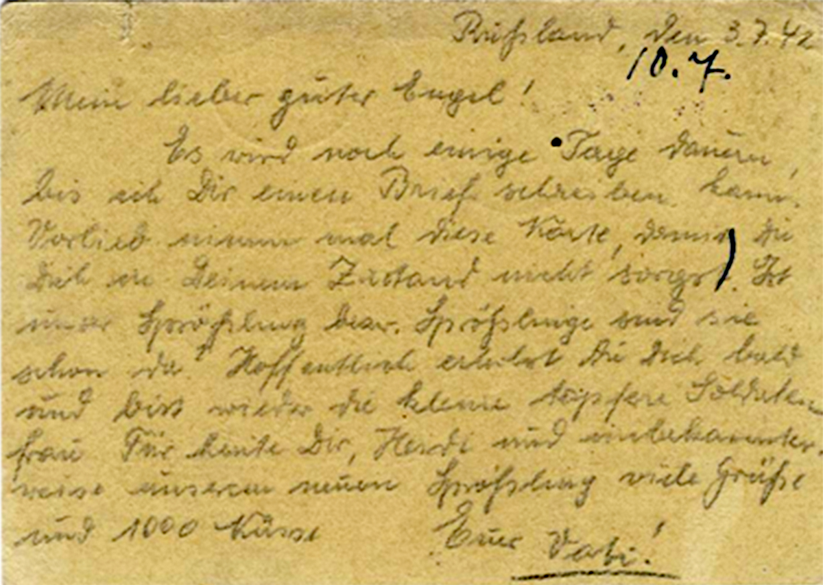 Postkarte – 3. Juli 1942 | STARLESS IN STALINGRAD